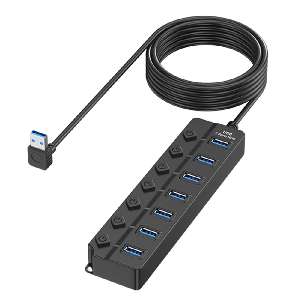 Highly Speed 7Port USB Hub Multiports Adapter USB Splitter with ...