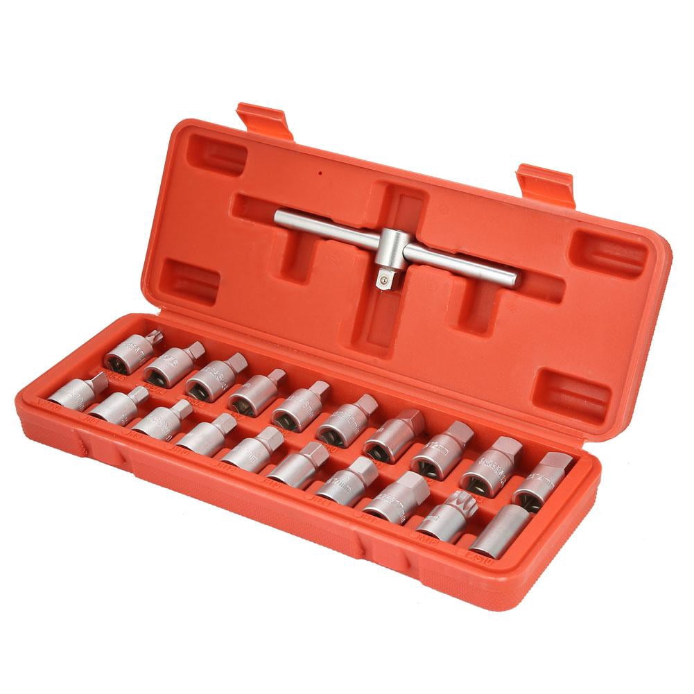 Highly Versatile Universal Joint Socket Set, 21pcs Chrome Vanadium ...
