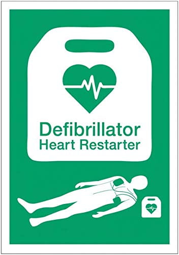 Highly Visible Sign for Defib Heart Restarter Safety Signs First Aid ...