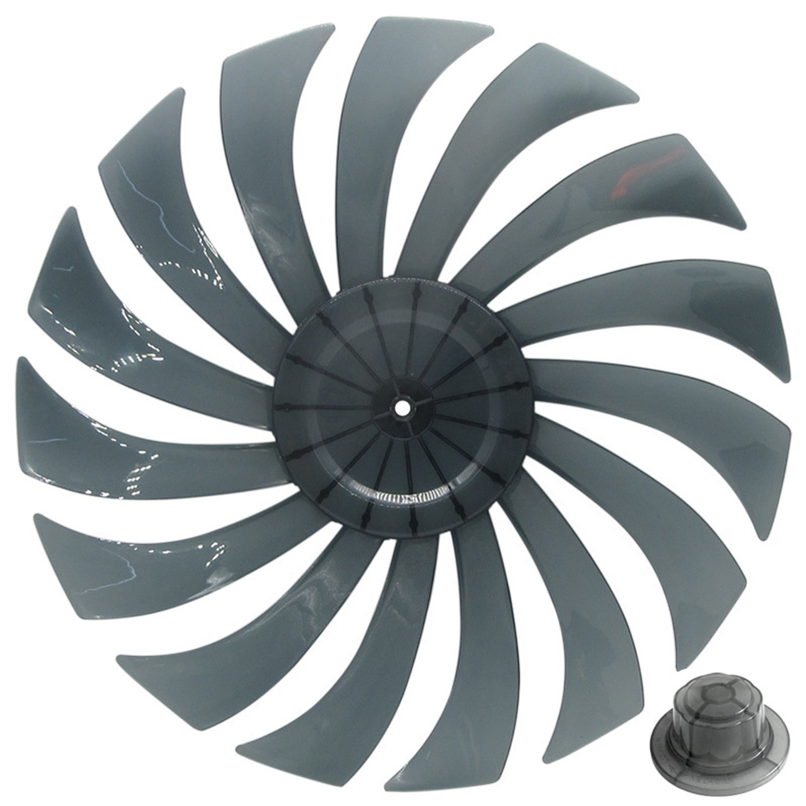 Highly durable 14-inch plastic fan blades with 15-blade design and nut ...