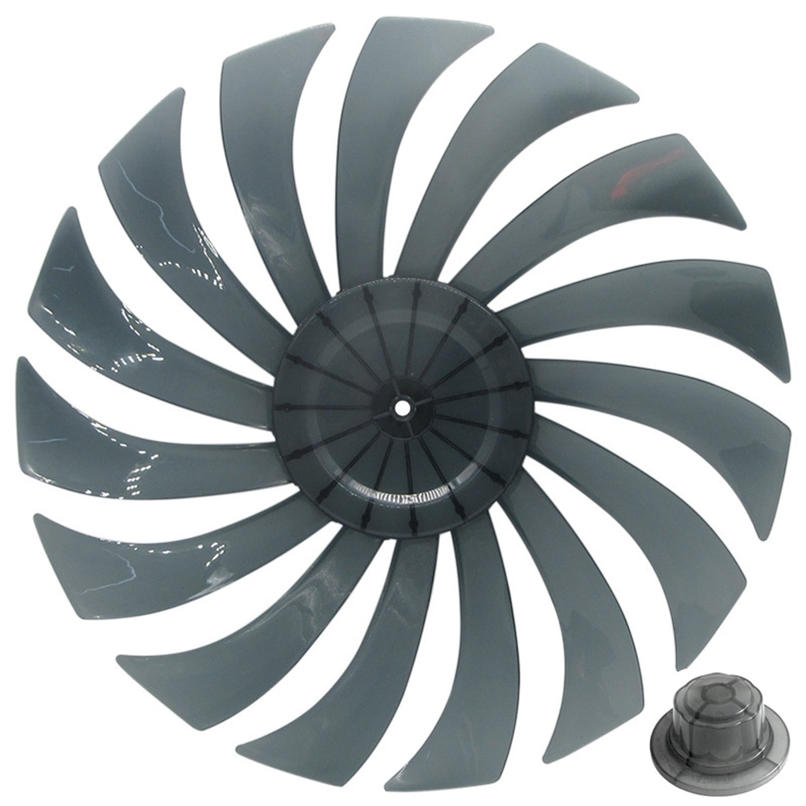 Highly durable 14-inch plastic fan blades with 15-blade design and nut ...
