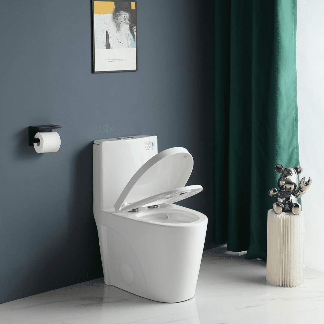 Highly efficient Water Dual-Flush Elongated Toilet with Soft-Closing ...