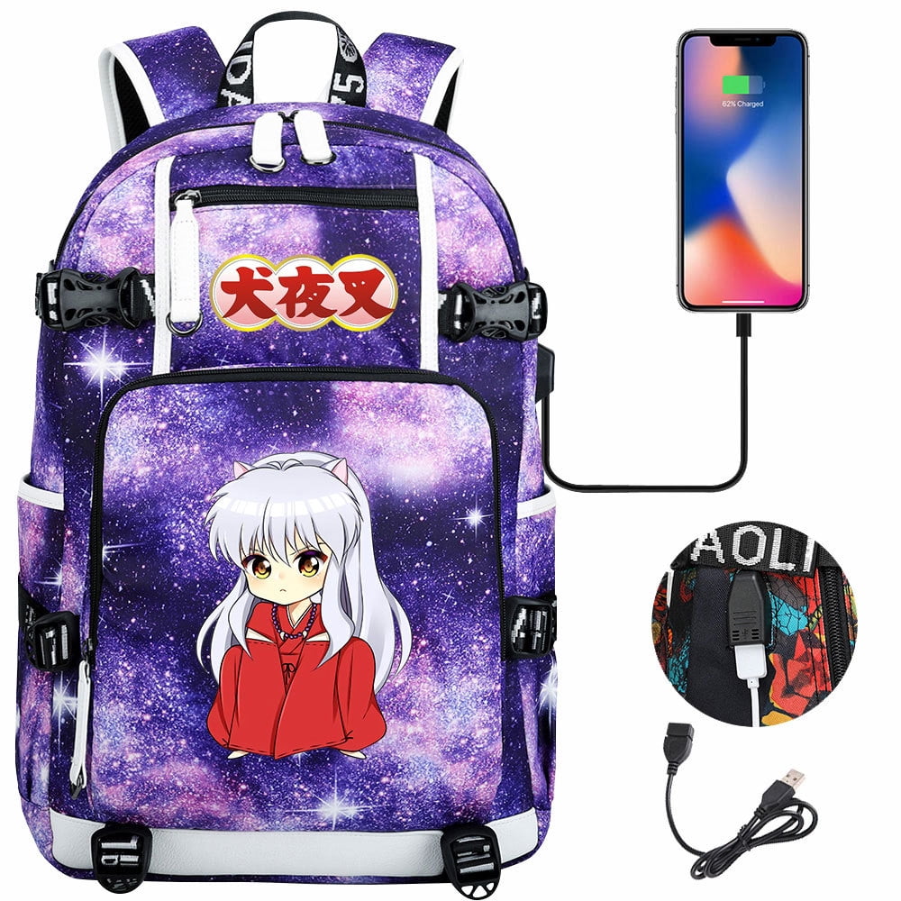 Highly functional Inuyasha backpack with USB charging and laptop ...