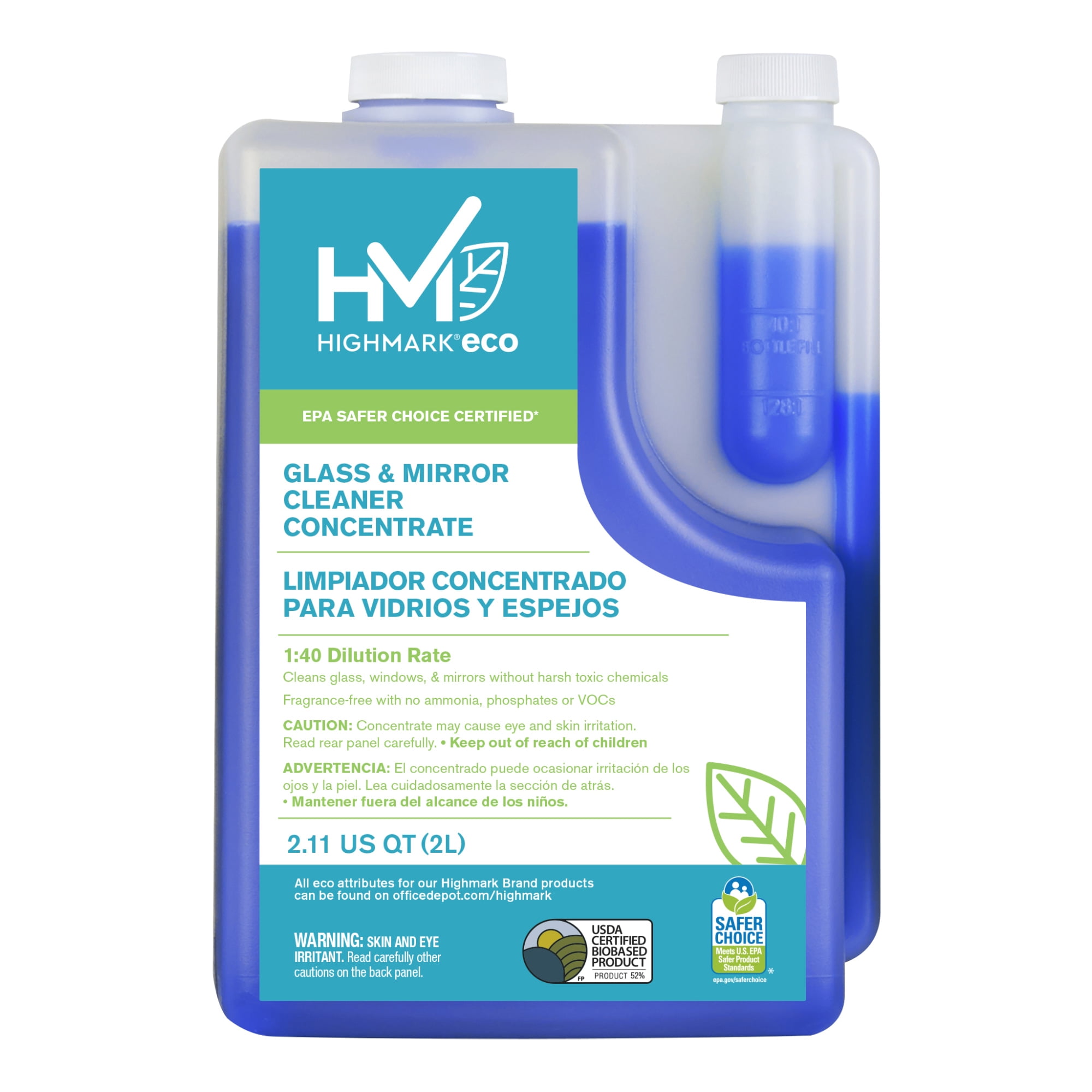 Highmark® ECO Glass And Mirror Cleaner Concentrate, 2 Liters - Walmart.com