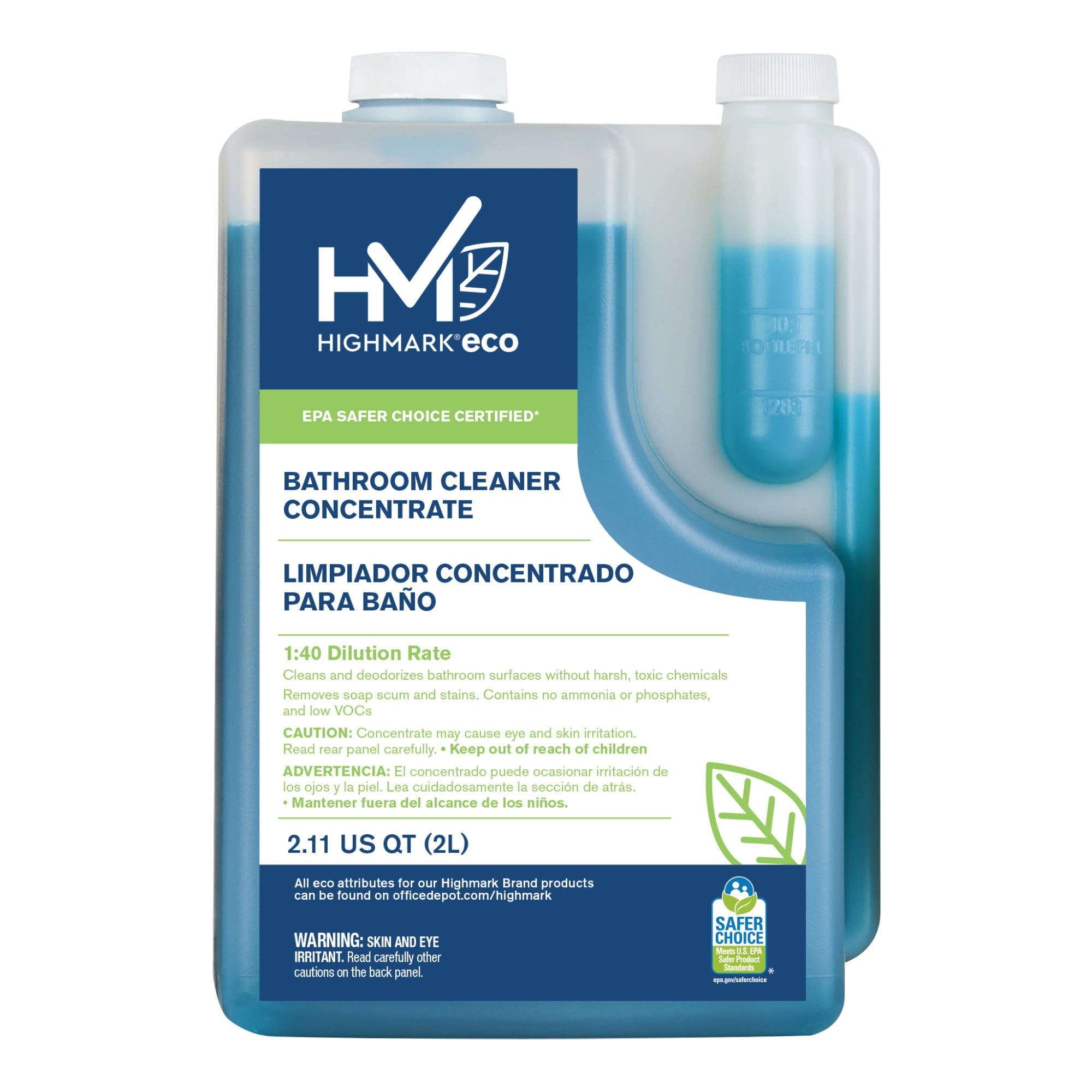 Highmark® ECO Liquid Bathroom Cleaner Concentrate, 2 Liters - Walmart.com