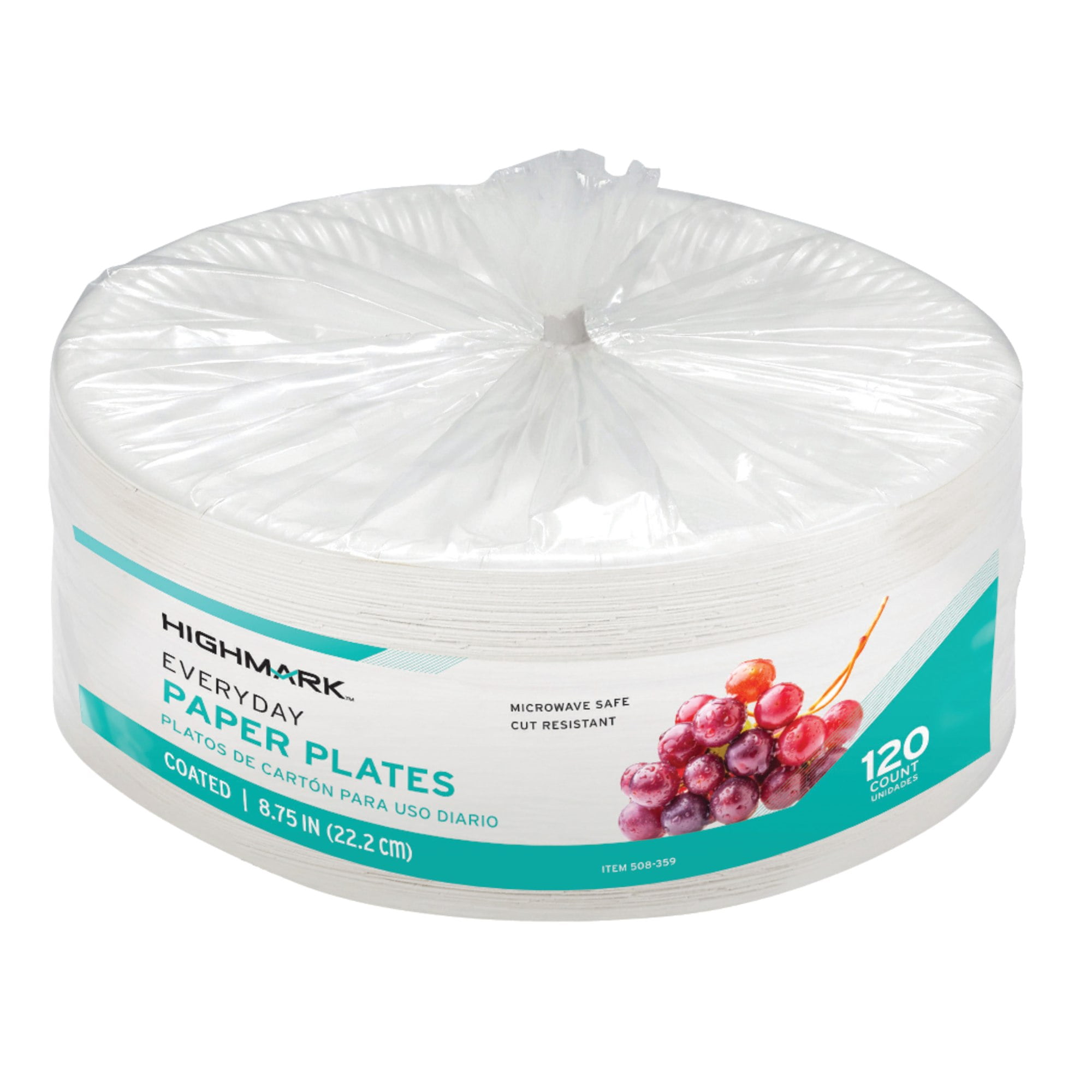 Highmark Heavy-Duty 8 3/4in. White Paper Plates, Pack Of 120, 11575 ...