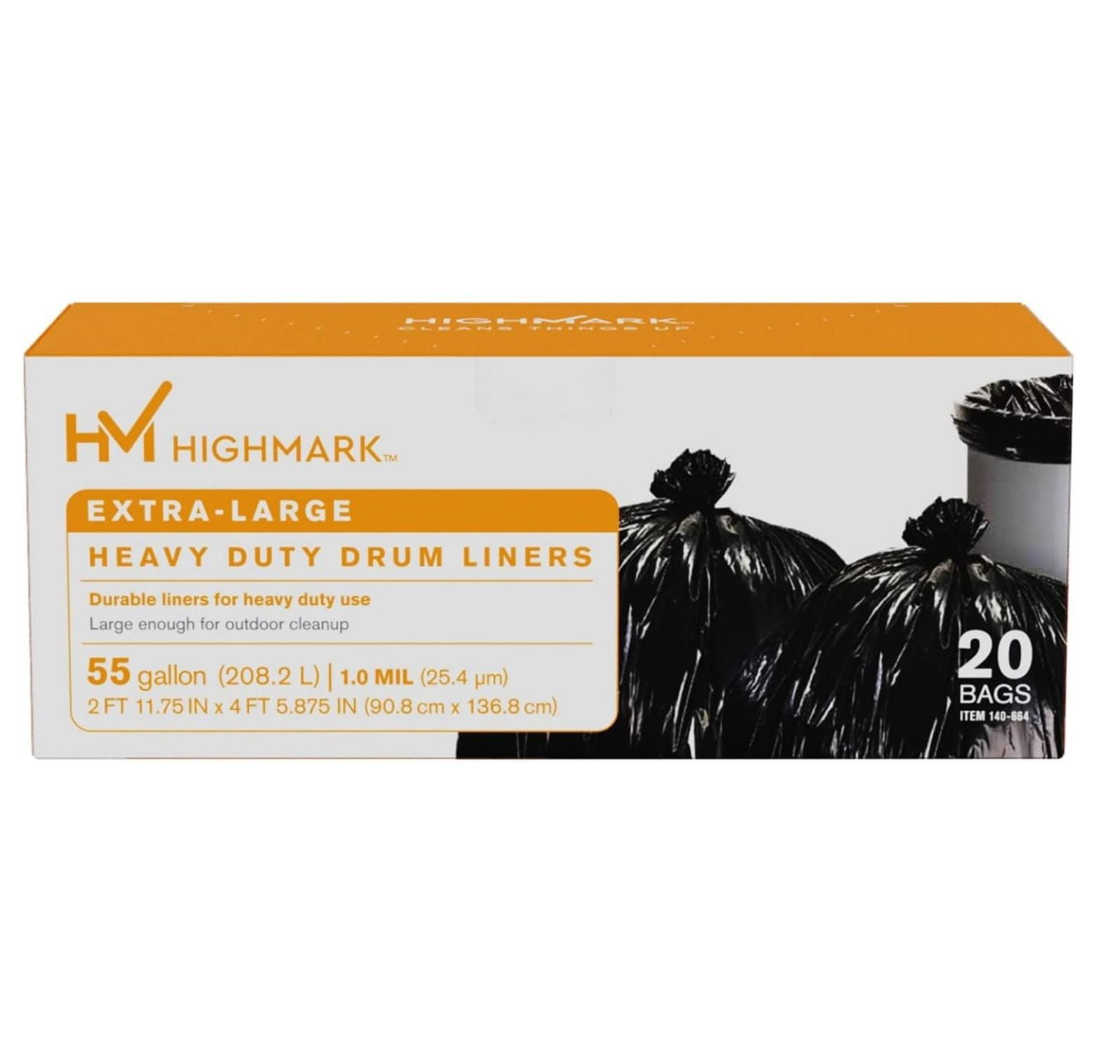 Highmark Trash Bags, 55 Gallons, Box Of 20, DP00664 - Walmart.com