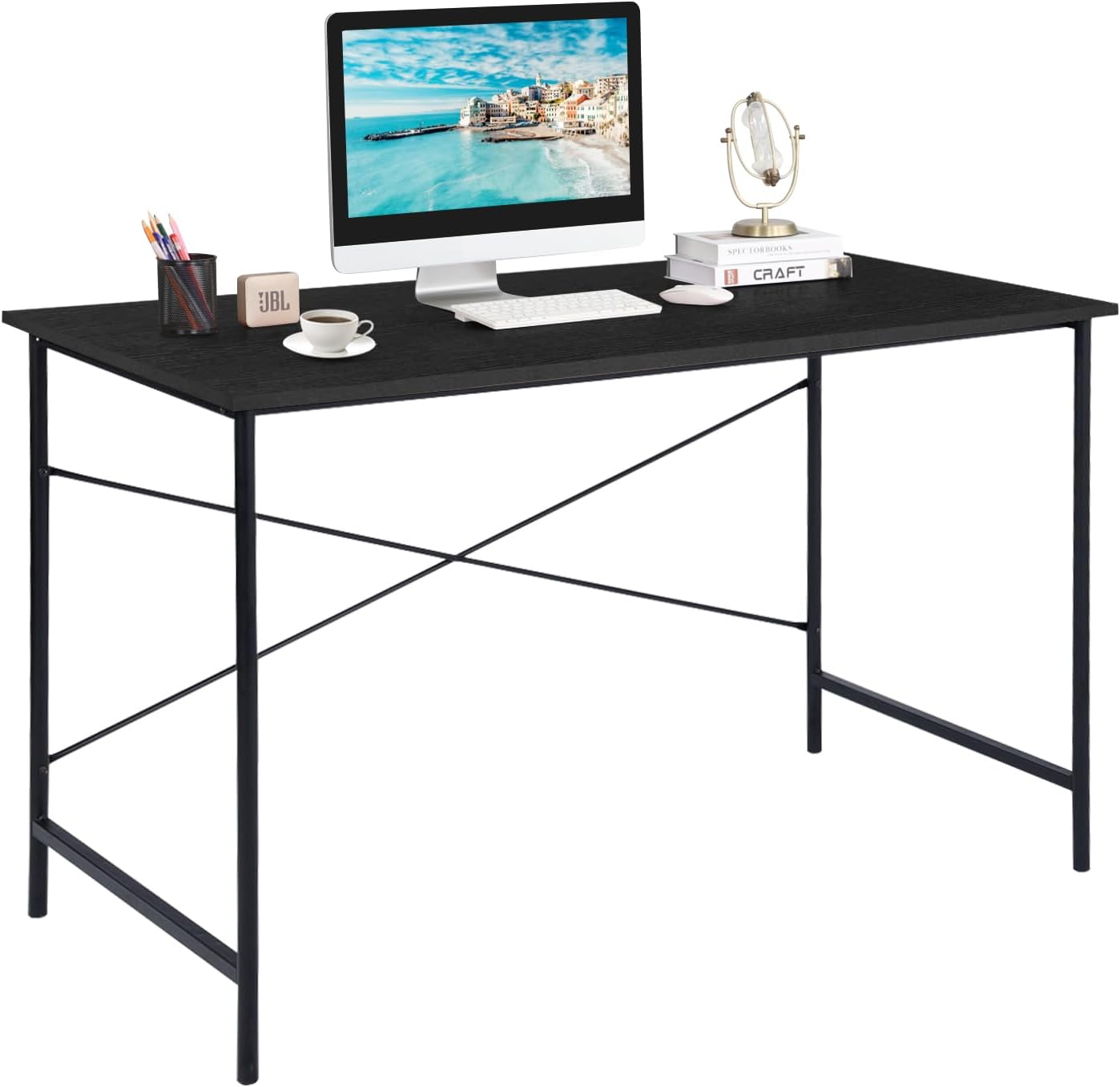 Highsound 47.2 Inch Home Office Study Desk Writing Table, Simple Style ...