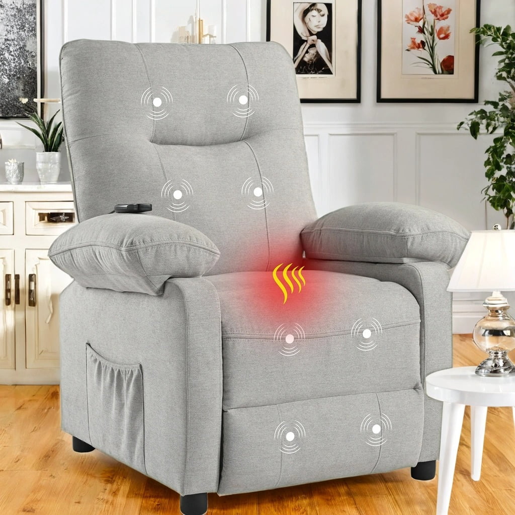 Highsound Recliner Chair with Massage and Heat, Electric Recliner Chair ...