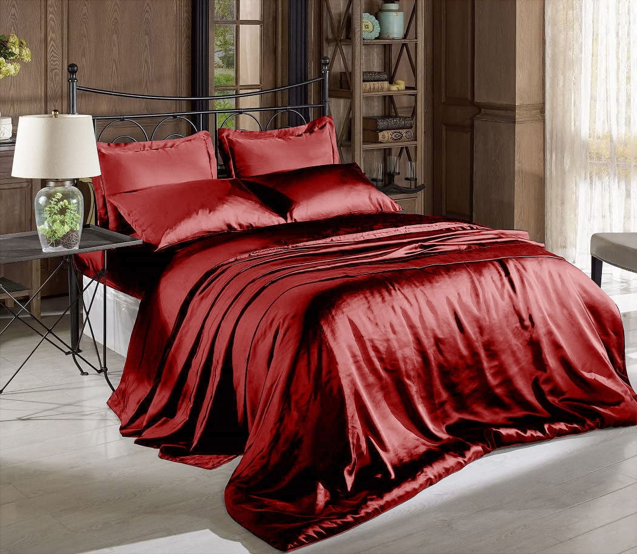 Luxury Charmeuse Satin Bed Sheet Set - High Thread Count, Soft, Silky ...
