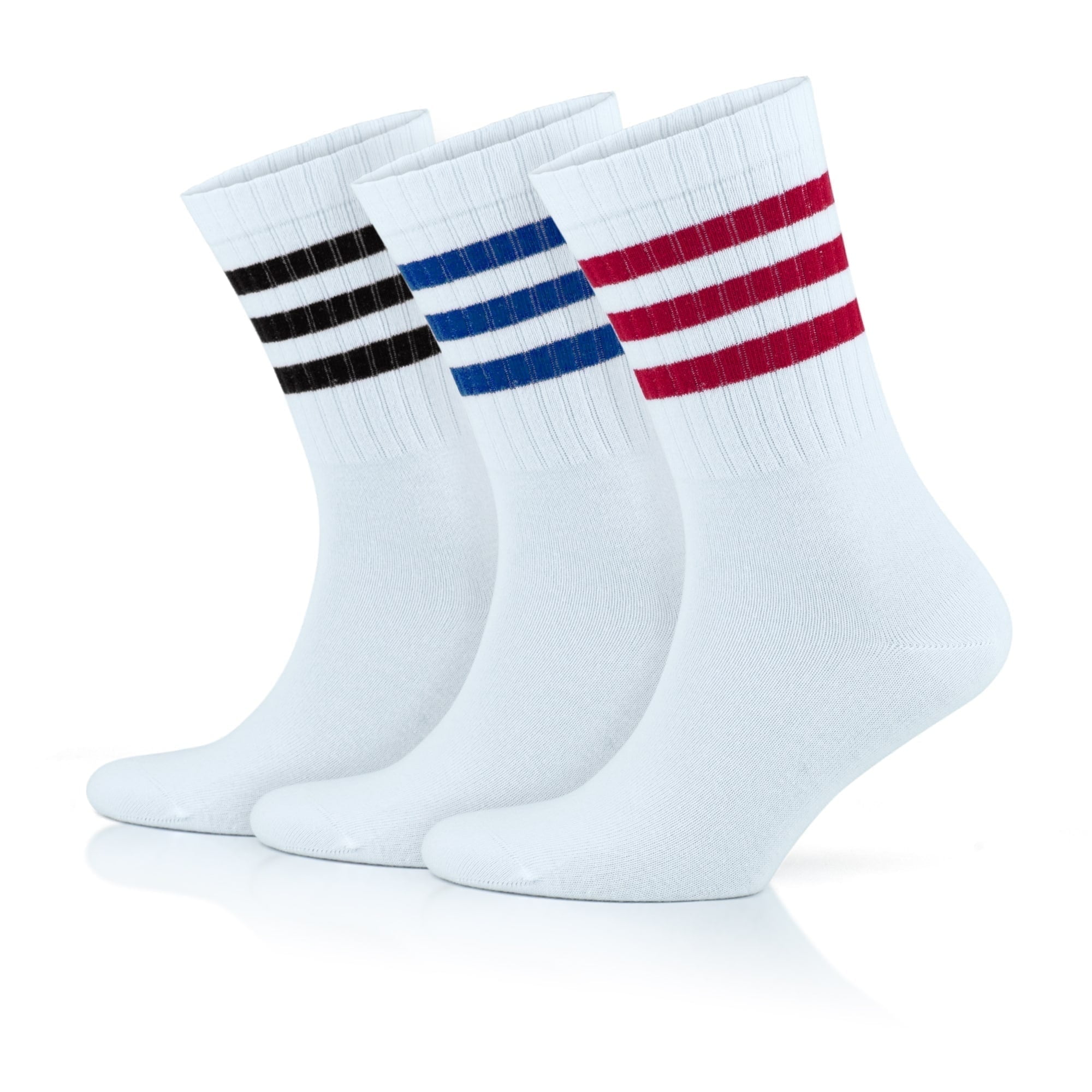 Hightex Athletic Cushioned Crew Socks For Men and Women | 3 Pairs ...