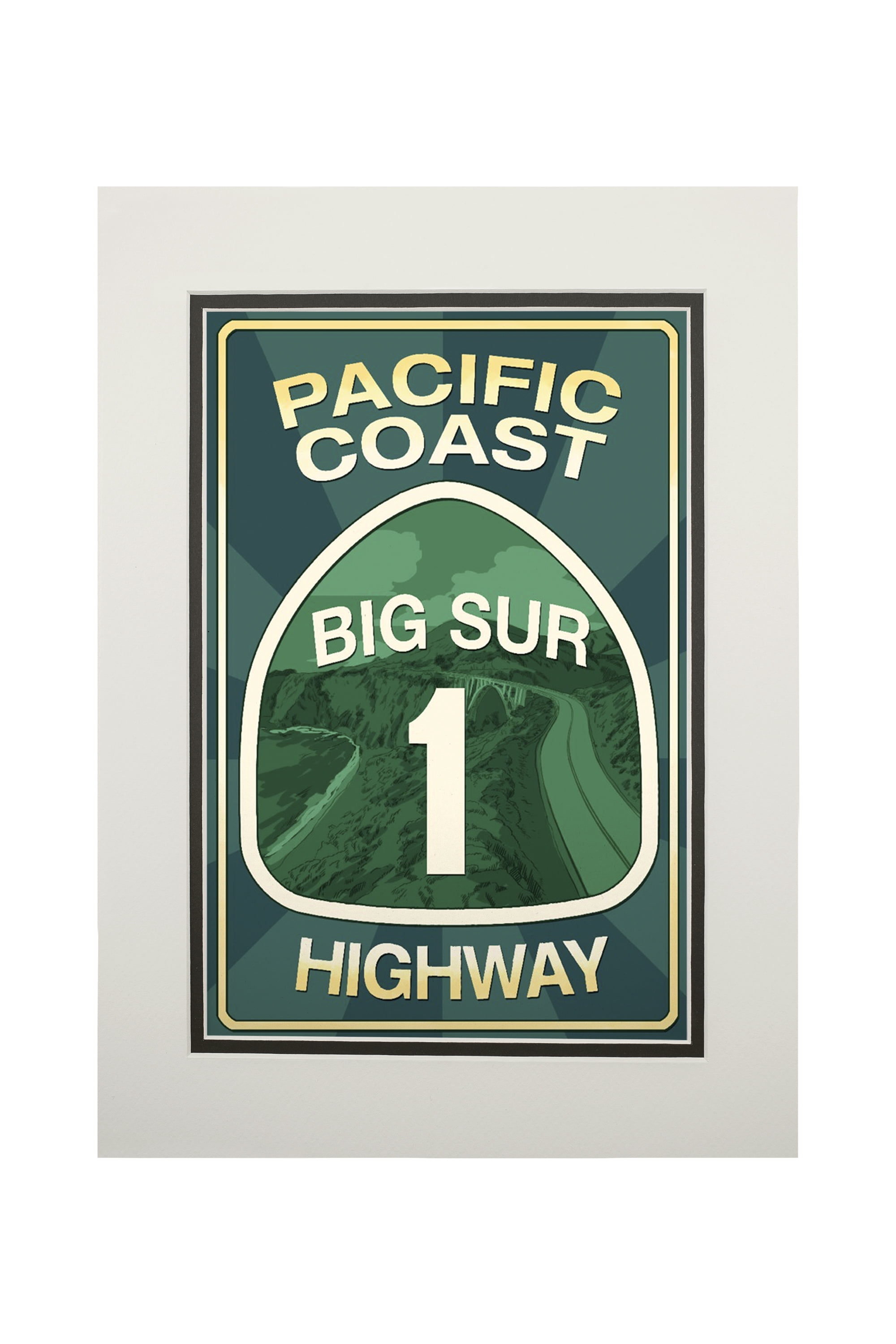 Highway 1, California, Big Sur, Pacific Coast Highway Sign - Walmart.com