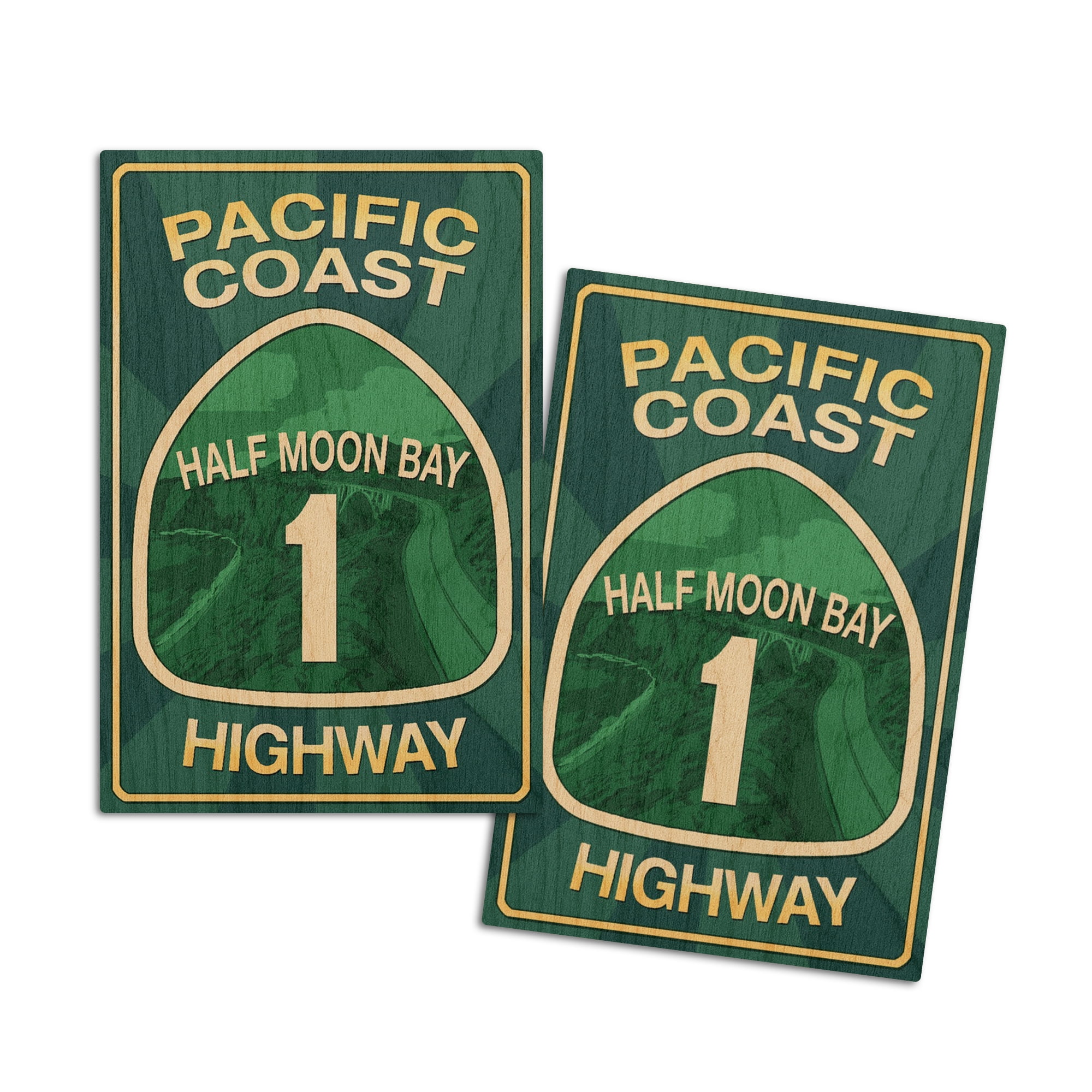 Highway 1, California, Half Moon Bay, Pacific Coast Highway Sign (4x6 ...
