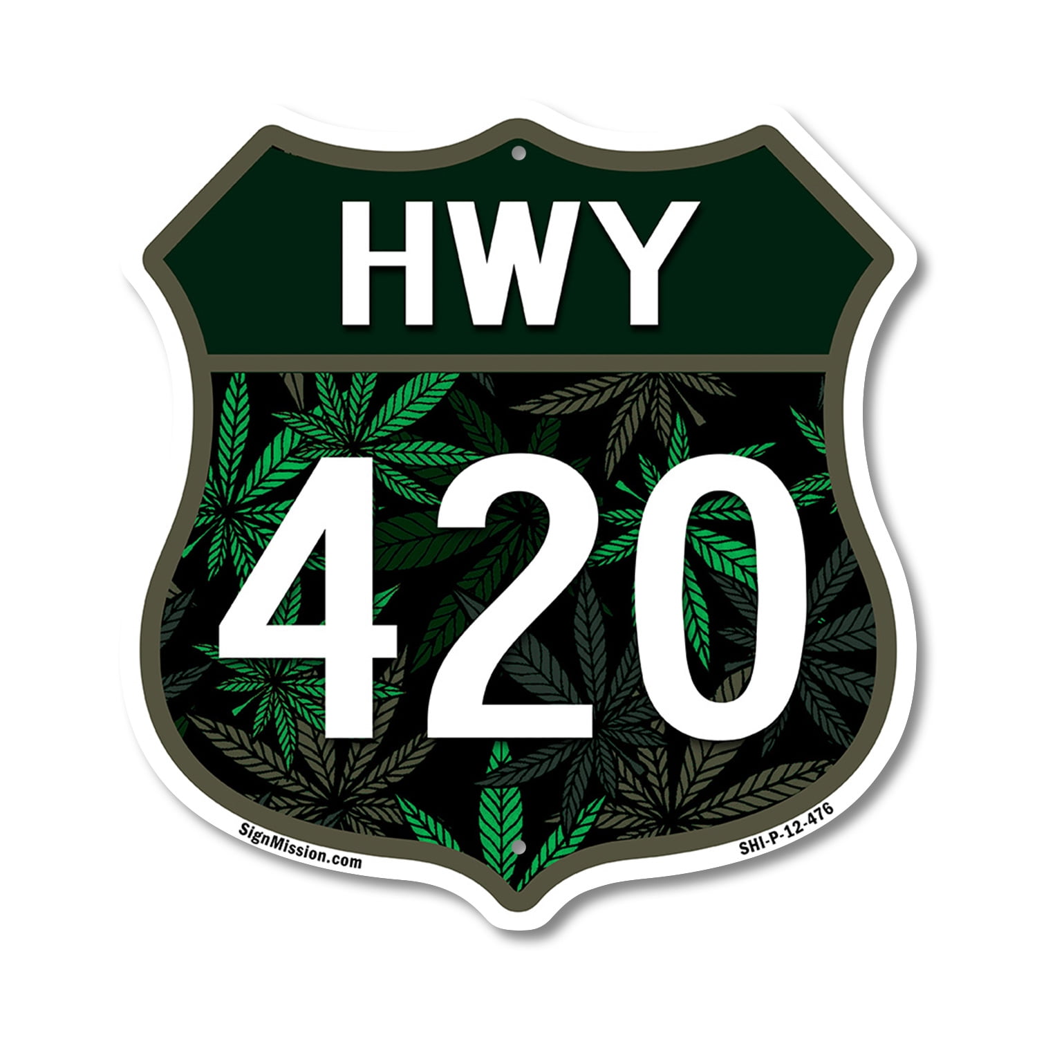 Highway 420 12 inch X 12 inch Shield Shaped Commercial Grade Plastic ...