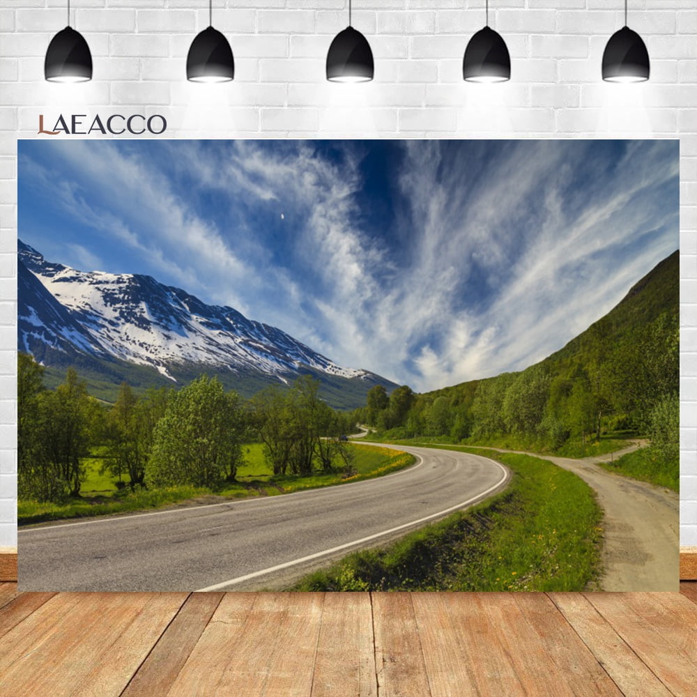 Highway Backdrop Monument Valley Runway Desolate View Blue Sky Clouds ...