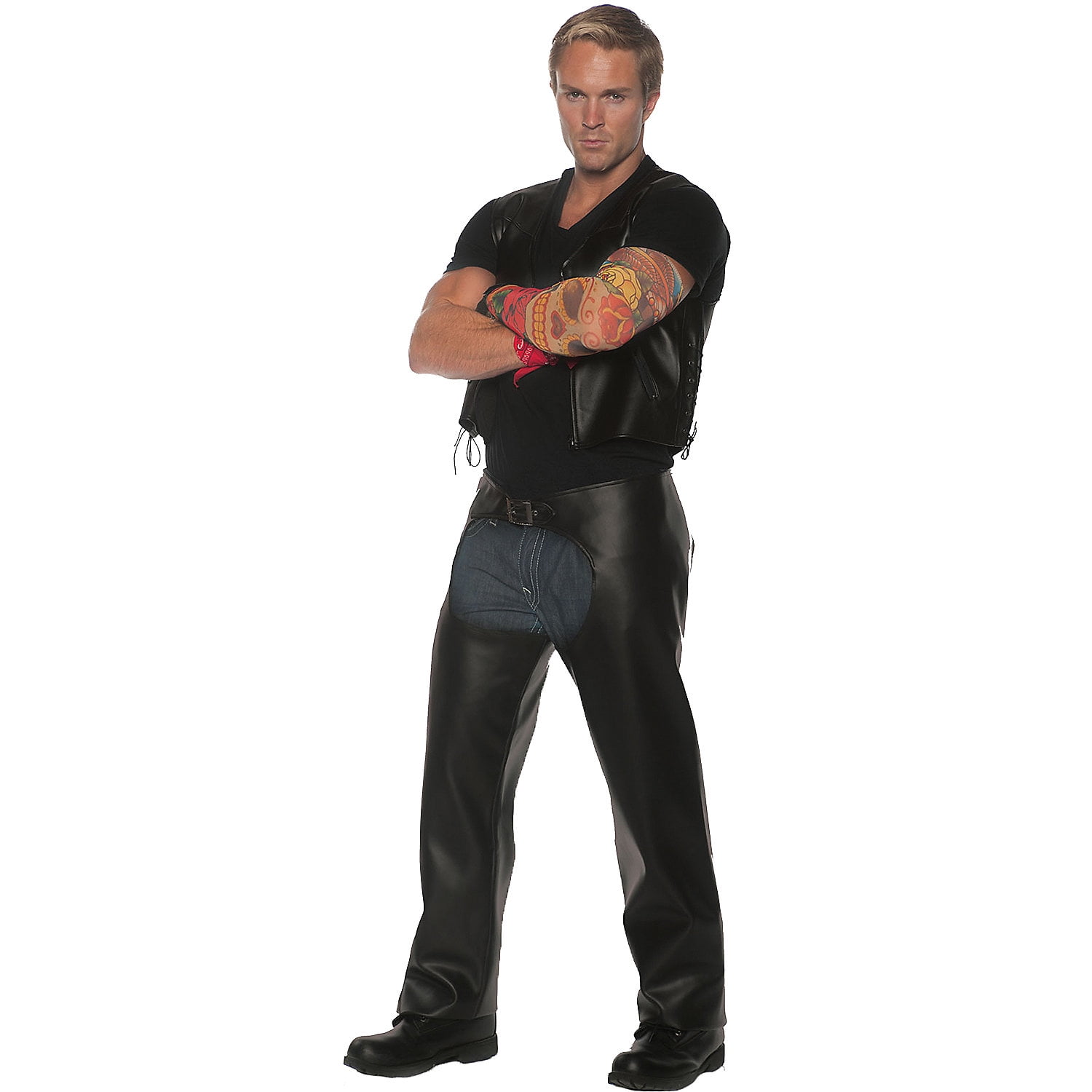 Highway Biker Mens Adult Halloween Costume One Size 42 46