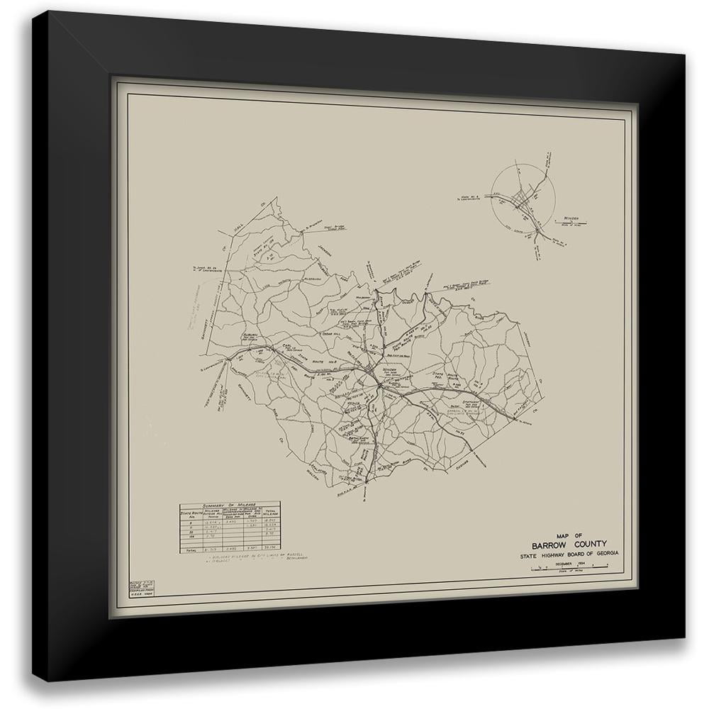 Highway Board 13x12 Black Modern Framed Museum Art Print Titled ...