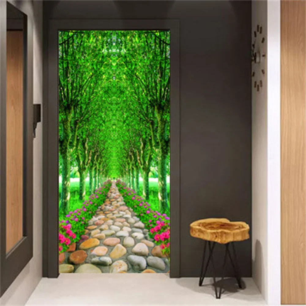 D Highway Door Sticker Dazzling Sunshine Wallpaper Decal Natural ...