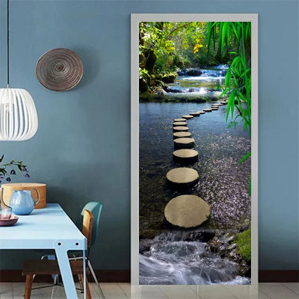 Highway Door Sticker Dazzling Sunshine Wallpaper Decal Natural ...