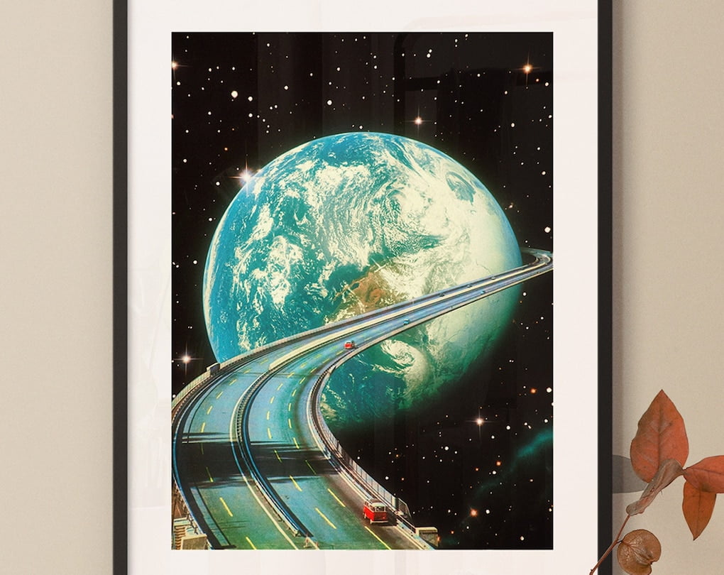 Highway Home Sci-Fi Poster By Taudalpoi: Retro Space Art, Vintage ...