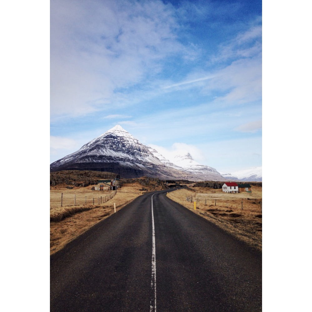 Highway Nature Scenery Backdrop Travel Blue Sky Mountain Green Forest ...