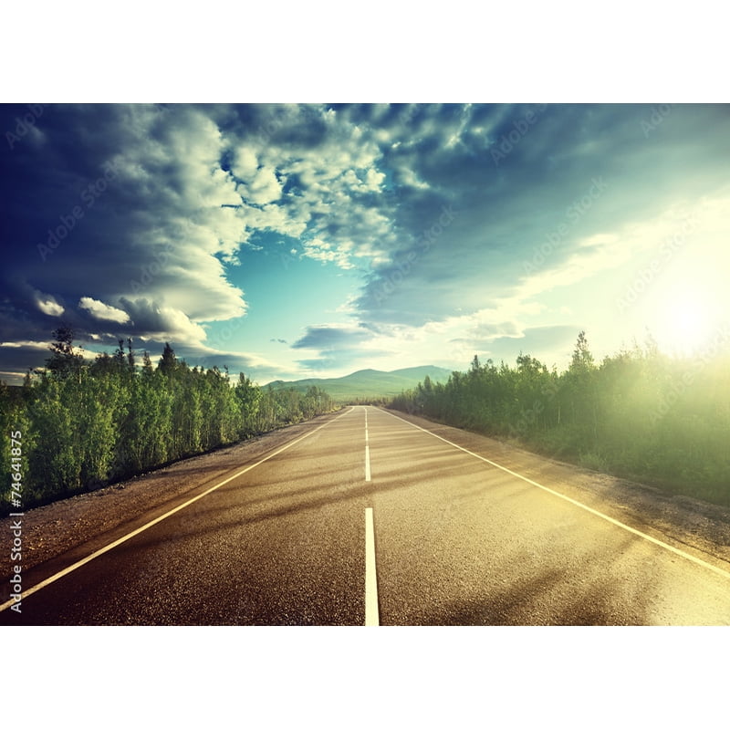 Highway Nature Scenery Photography Backdrops Travel Landscape Photo ...