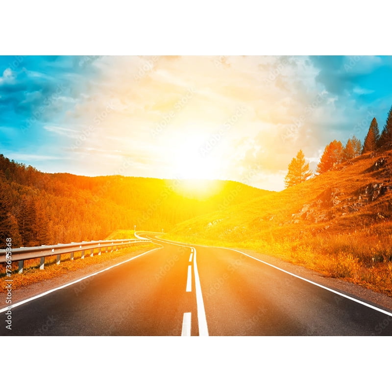 Highway Nature Scenery Photography Backdrops Travel Landscape Photo ...