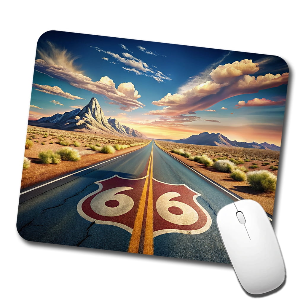 Highway Route 66 Southwest Art Mouse Pad Low Profile Gaming Mat ...