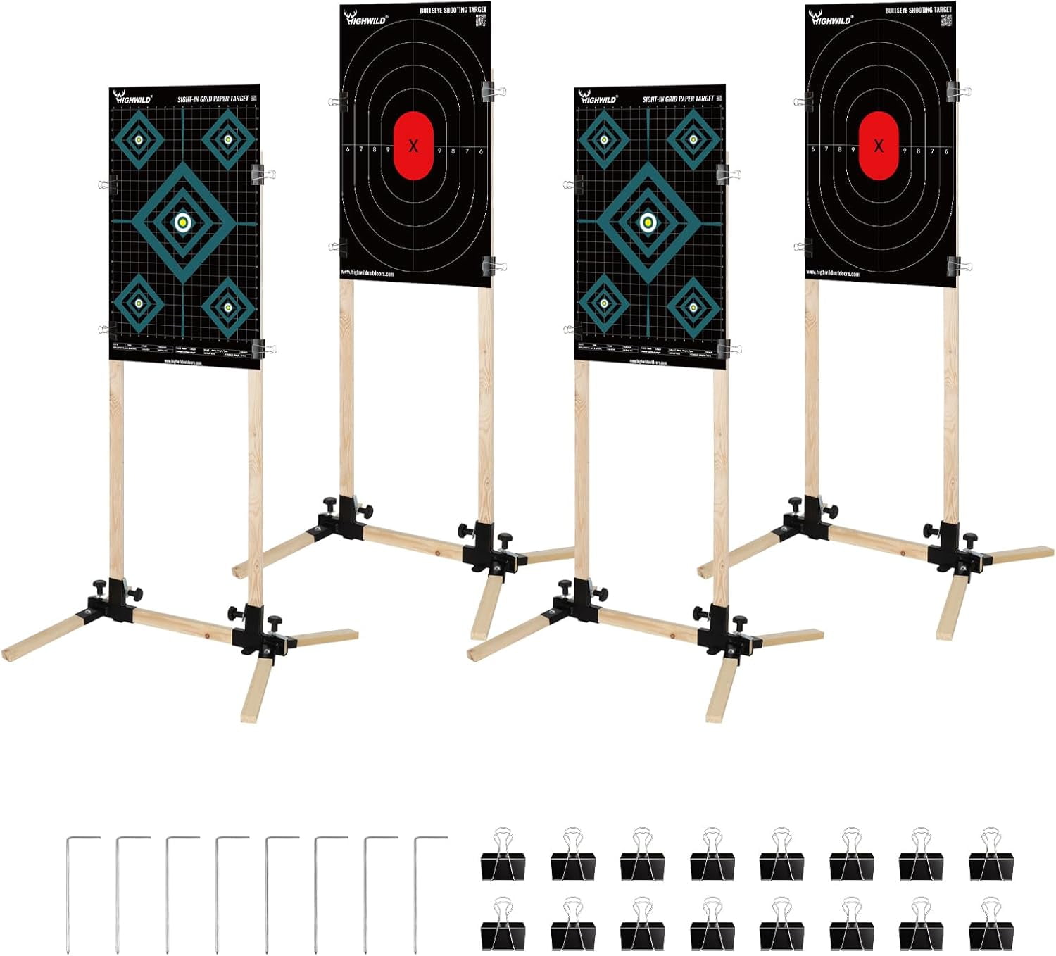 Highwild Adjustable Target Stand Base for Paper Shooting Targets ...