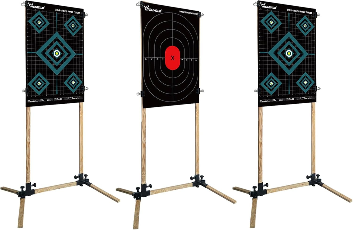 Highwild Adjustable Target Stand Base for Paper Shooting Targets Cardboard Silhouette - USPSA ...
