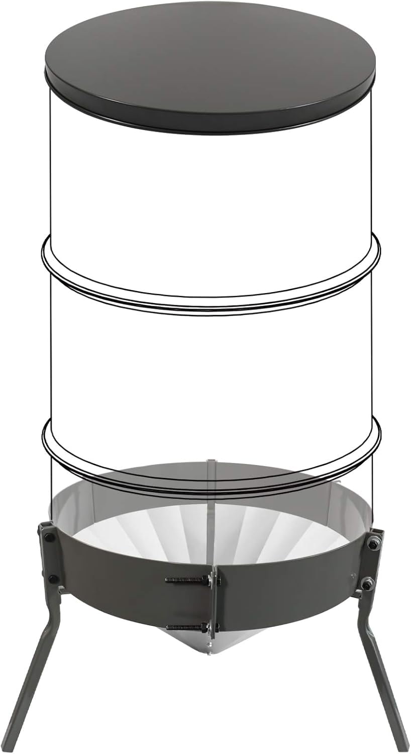 Highwild Deer Feeder 55-Gallon Barrel Kit - Steel Lid | Barrel Band ...