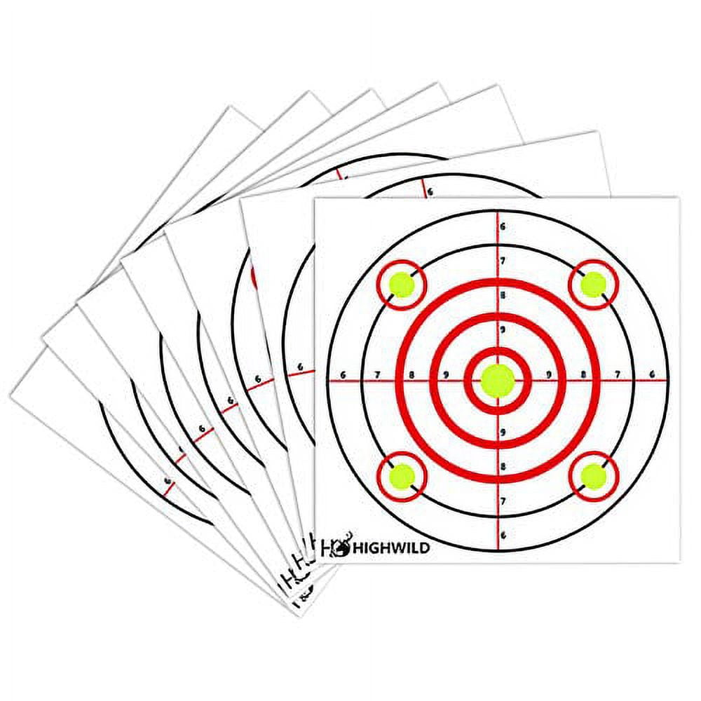 Highwild Paper Targets - Bullseye Shooting Targets Sheet Paper - for ...
