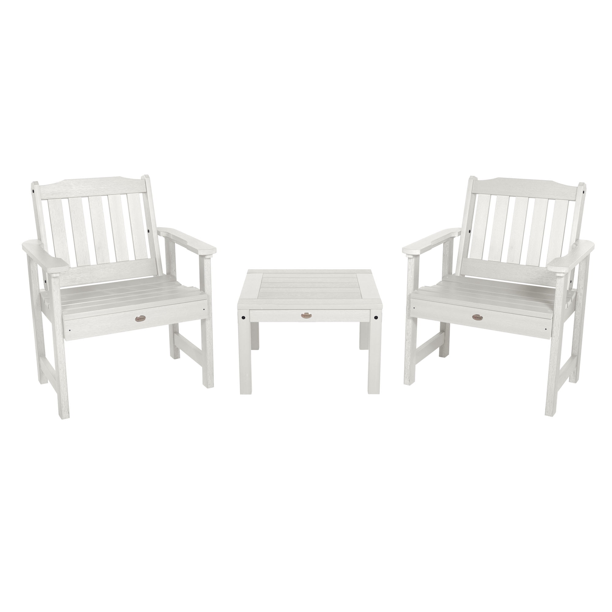 Highwood 3-pc Lehigh Garden Chair Set with 1 Square Side Table ...