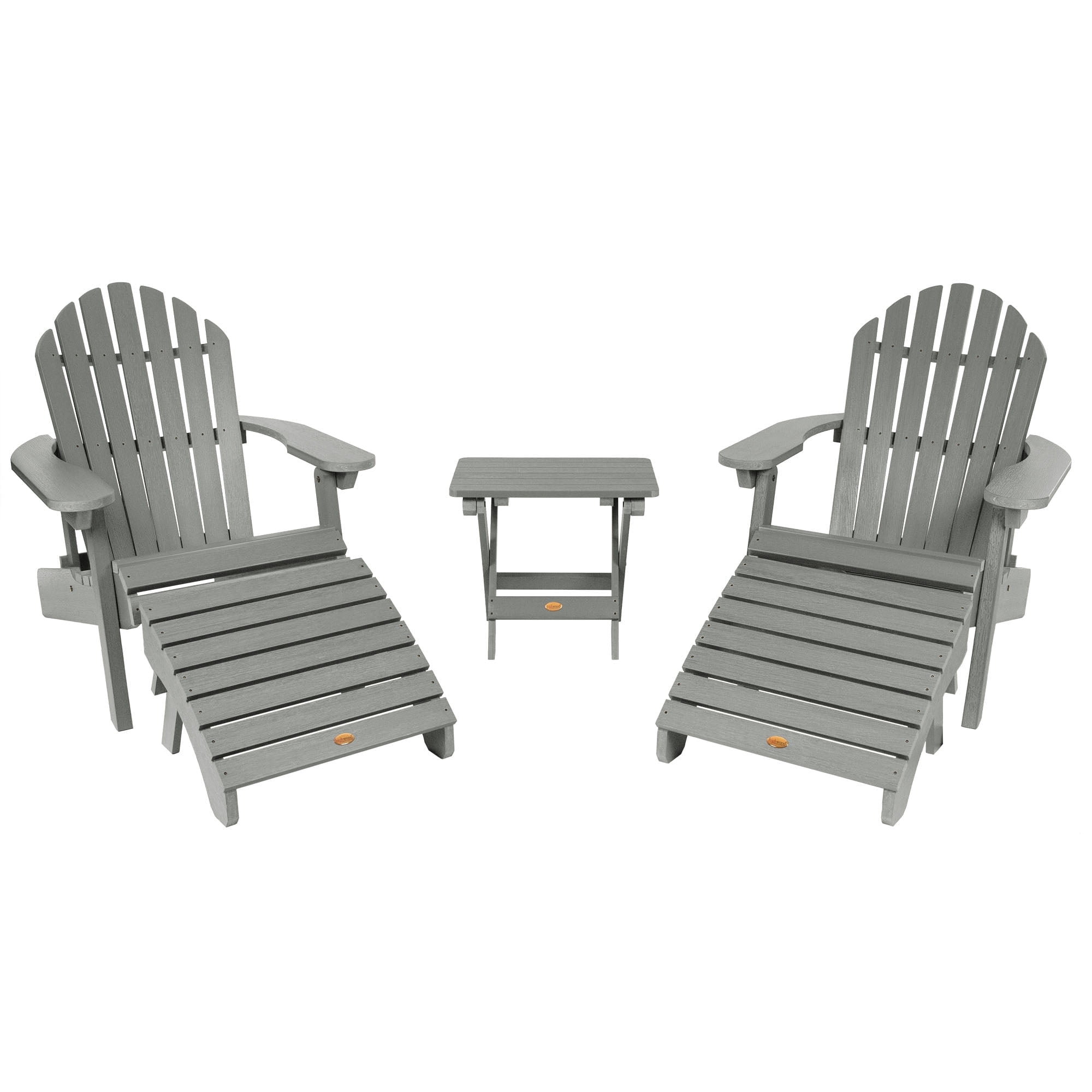 Highwood 5-pc Hamilton Adirondack Set with 2 Hamilton Adirondack Chairs ...