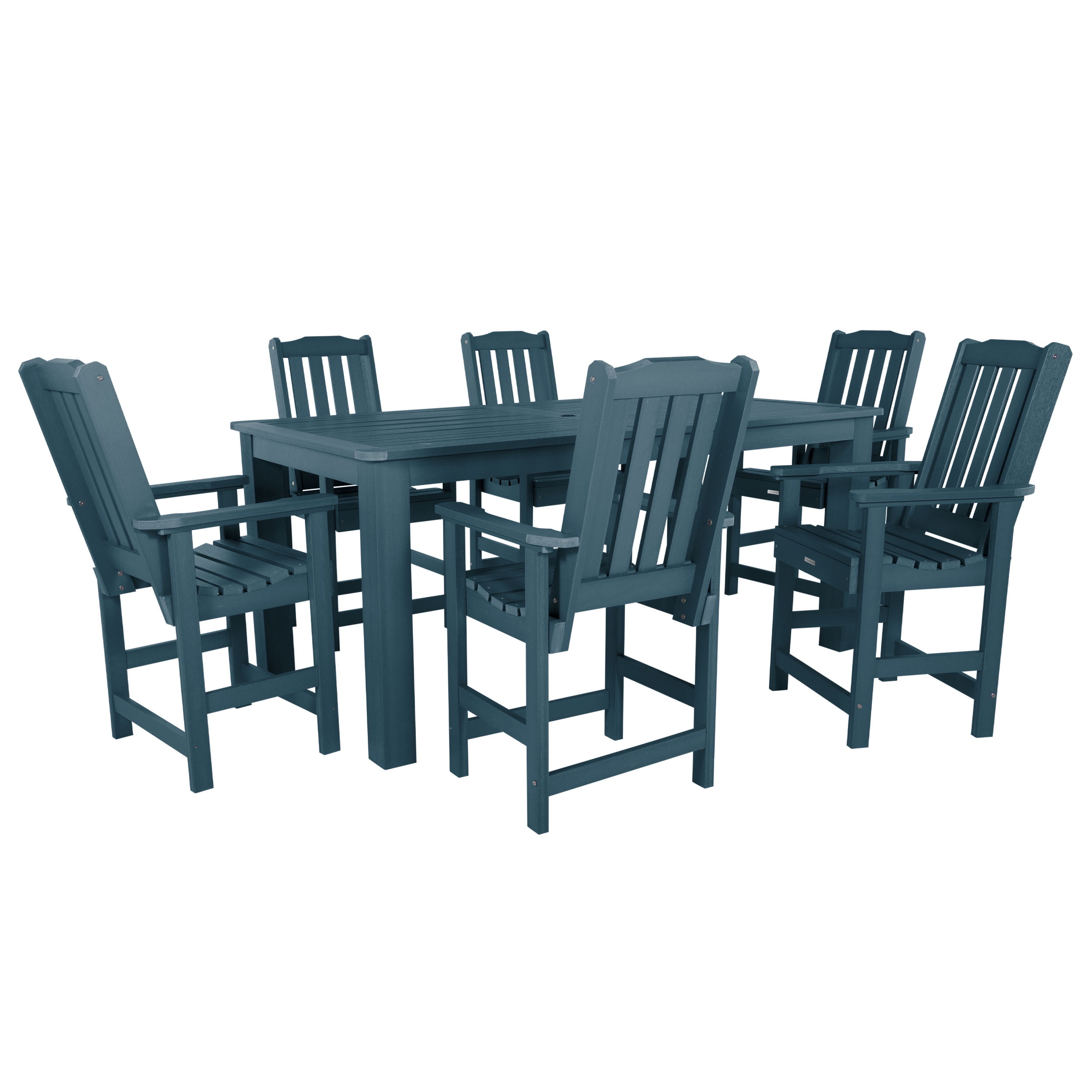 Highwood 7-pc Lehigh Dining Set - 42" x 84" Rectangle Table, Counter ...