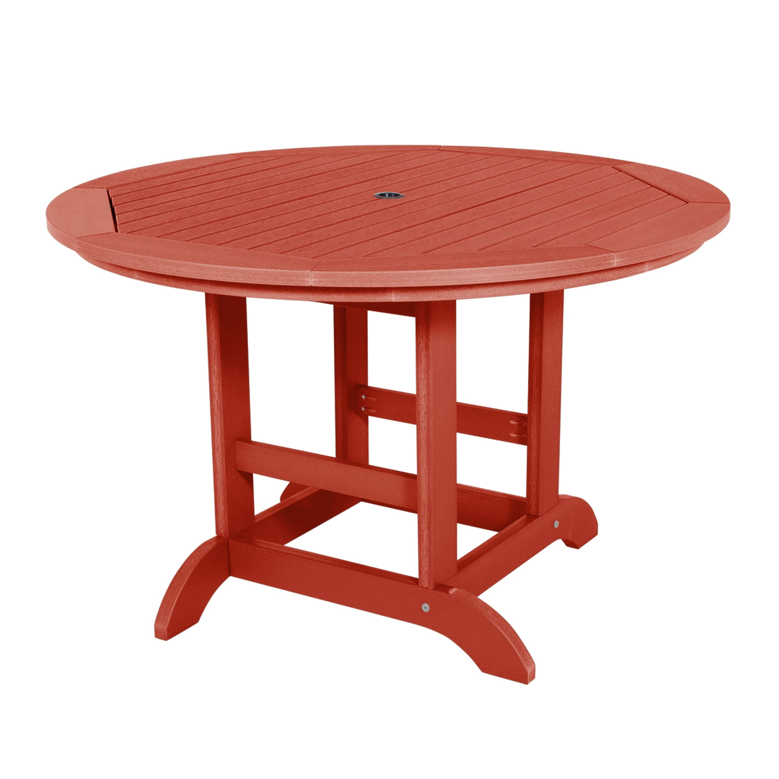 Highwood USA HIGHWOOD 48" Round Dining Height Outdoor Table Rustic Red ...
