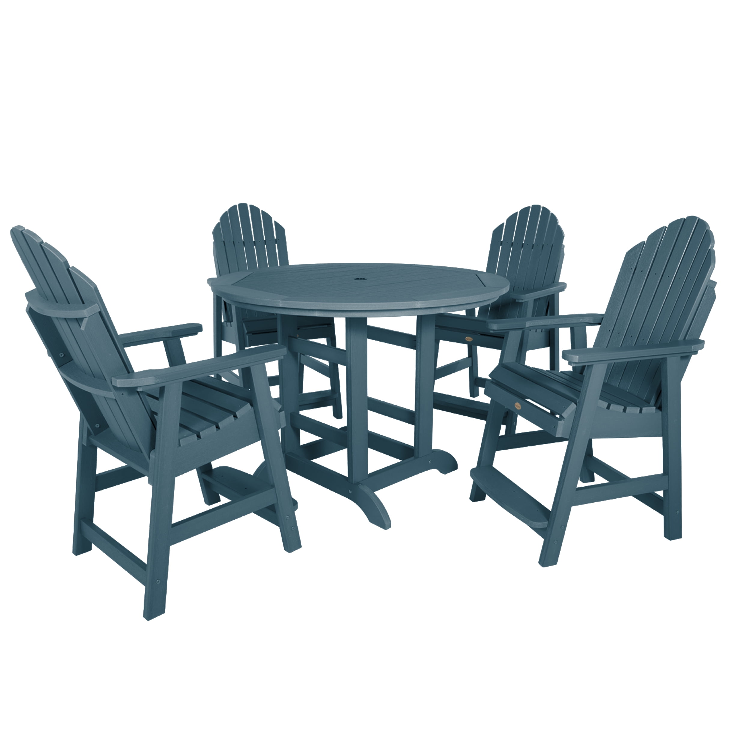 Highwood's 48" Round 5-pc Hamilton Dining Set - Counter Height, Outdoor ...