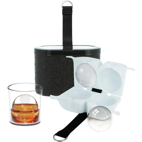 Higt-quality Sphere Crystal Ice Cube Tray for Whiskey Ice Cubes Mold, 2 ...