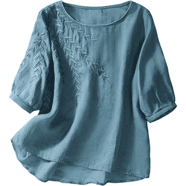 ZANZEA Women's Boho Tunic Clothing, Summer Floral Embroidery, 3/4 ...