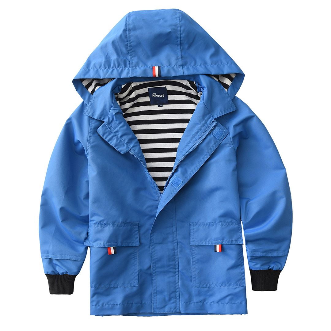 Hiheart Boys Girls Water Resistance Hooded Jackets Unisex Cotton Lined ...