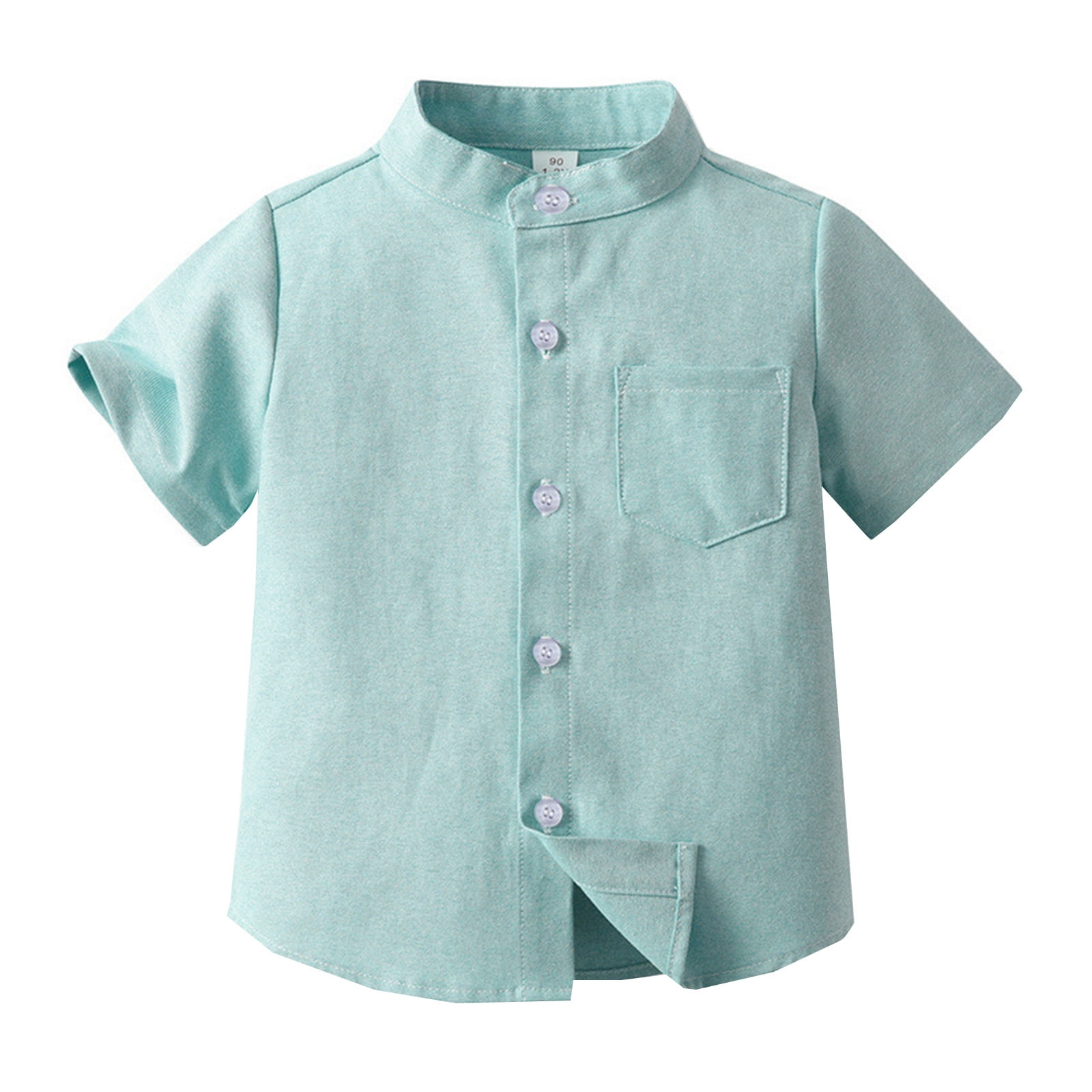 Hihipz Little Boys Shirt Short Sleeve Solid Color Cardigan Spring ...