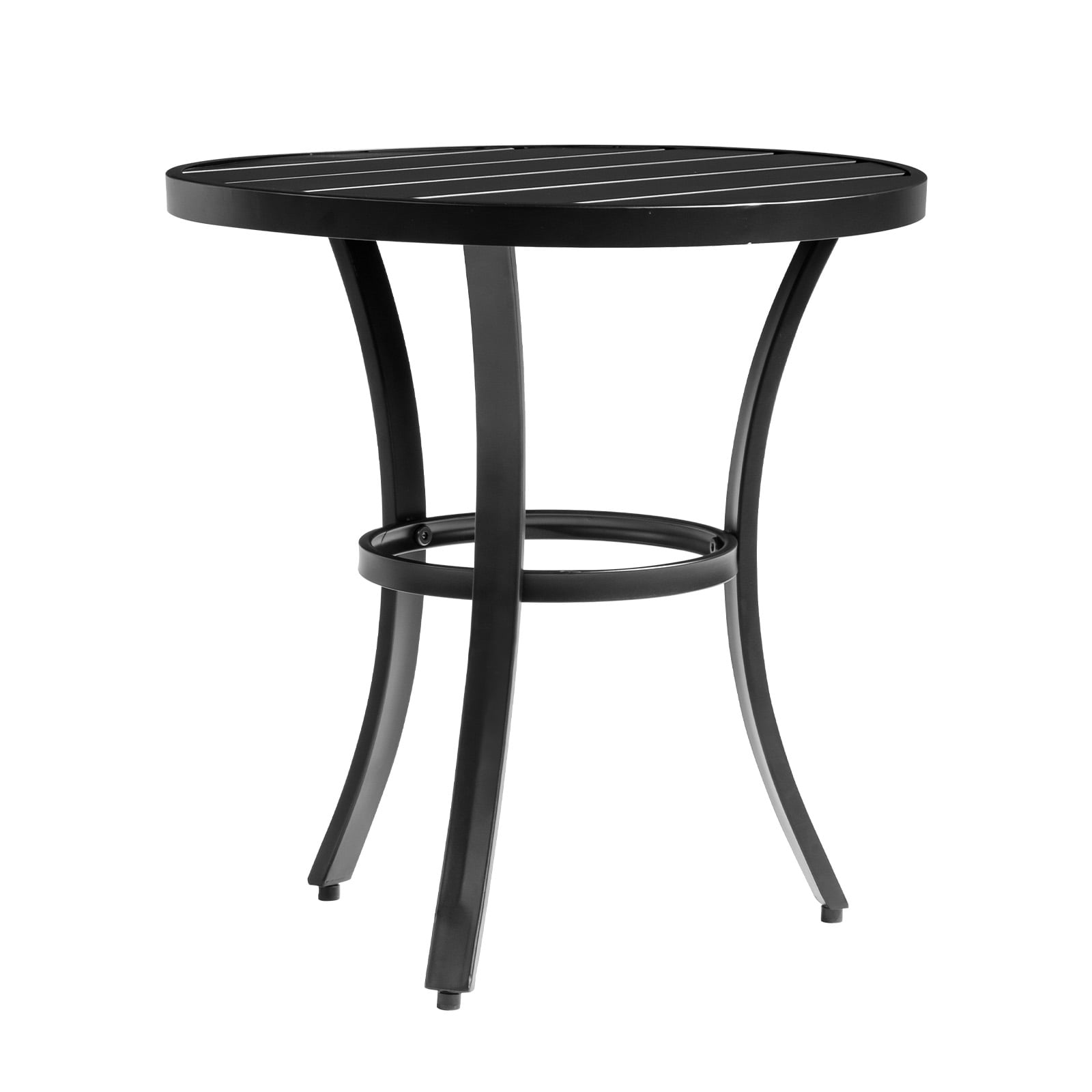 HiiKaa 20in Cast Aluminum Outdoor Side Table,All Weather Round Patio ...