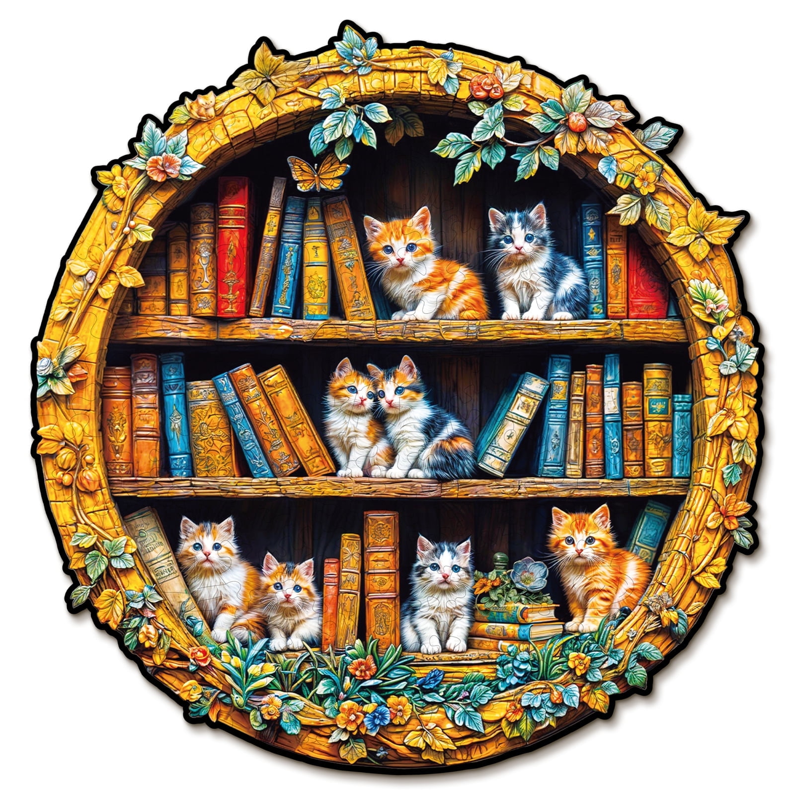 HiiKaa 3D Readers Paradise Wooden Puzzle for Adults,Unique Shape ...