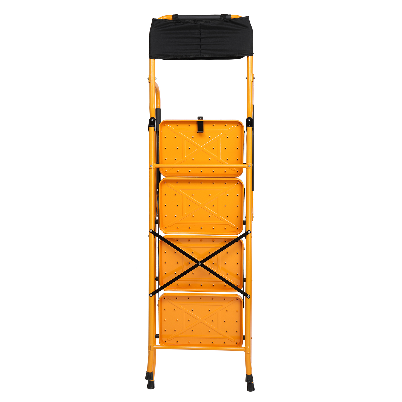HiiKaa 4 Step Ladder with Handrails,330 lbs Folding Step Stool with ...