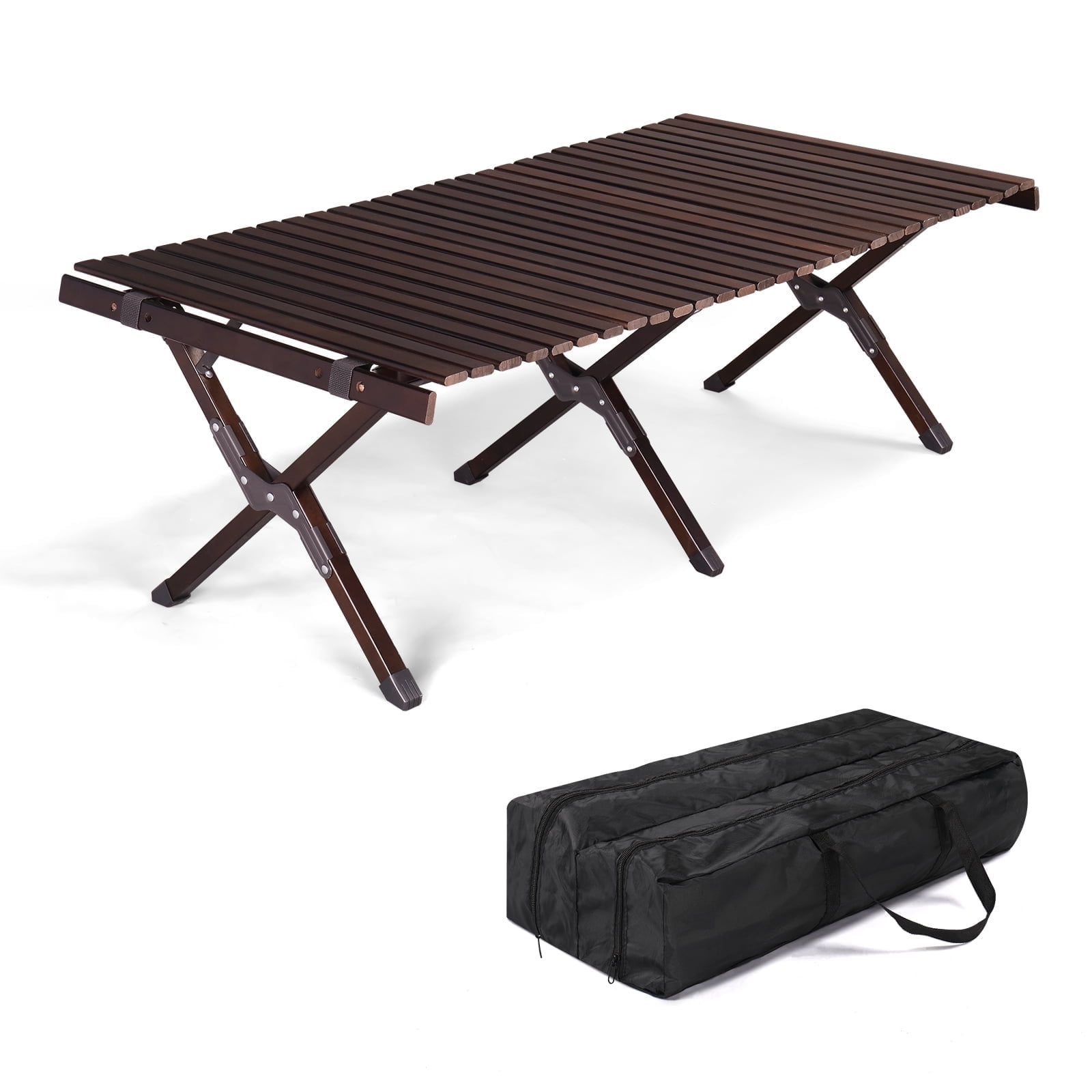 HiiKaa 4ft Folding Table without Installation,Indoor Outdoor Adjustable ...