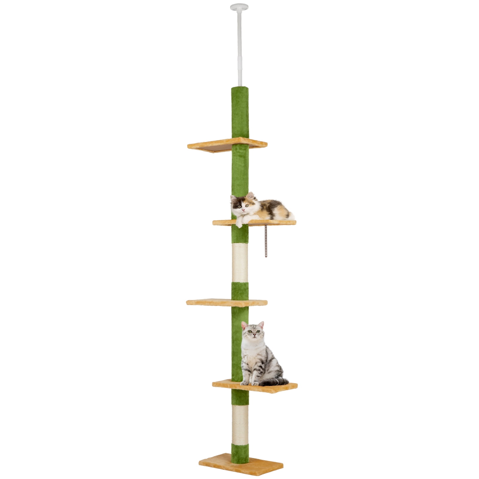 HiiKaa Christmas Tall Cat Tree,5 Tier Floor to Ceiling Cat Tower ...
