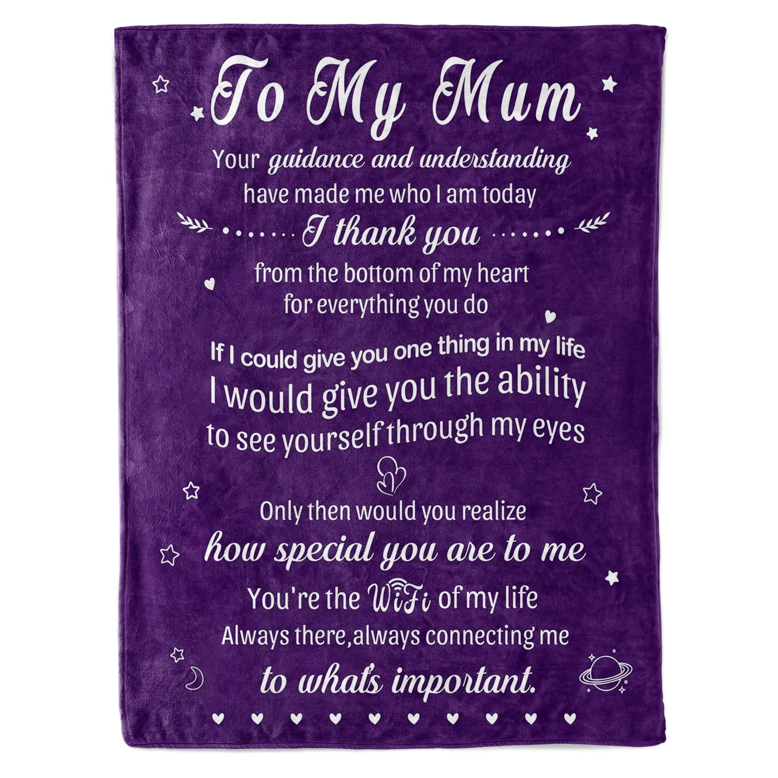 HiiKaa to My Mom Throw Blankets from Daughter Son,Meaningful Gifts for ...