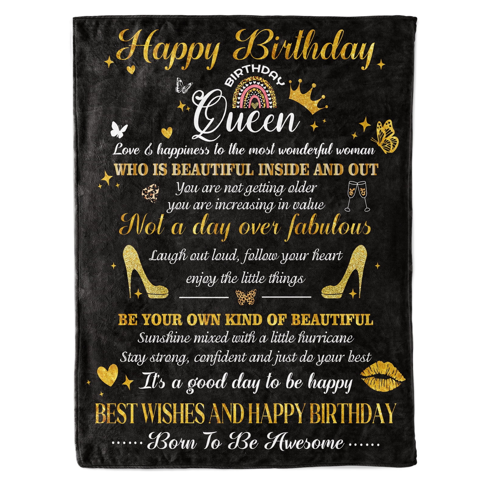 HiiKaa Queen Birthday Gifts for Women,Unique Happy Birthday Fleece ...