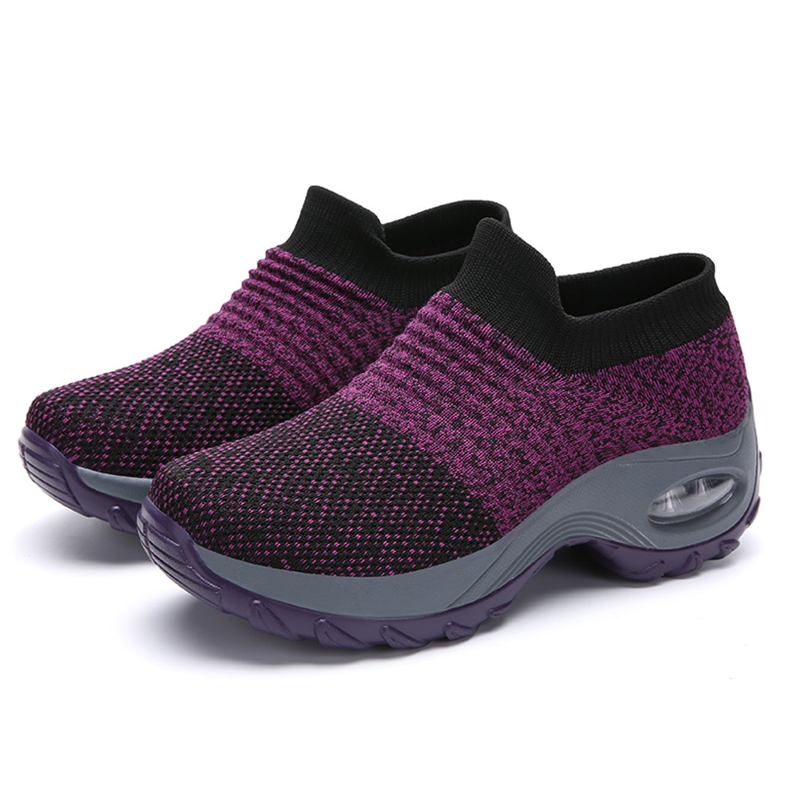 Hiigly Women's Running Shoe Air Cushion Walking Mesh Breathable Work ...