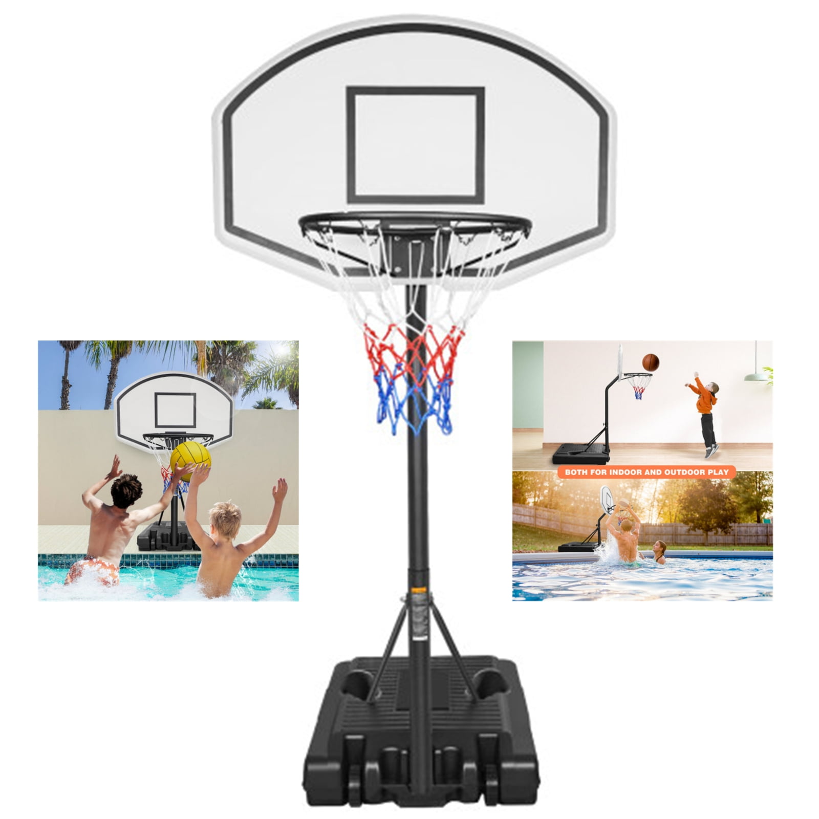 Hiii Portable Poolside Basketball Hoop Swimming Pool 3.1ft to 4.7ft ...